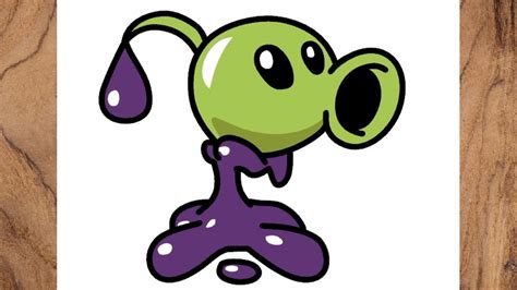 Como Dibujar A Lanzaguisantes Pringoso De Plants Vs Zombies 2 Pvz Paso