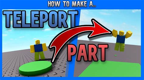 How To Make A Teleport Part In Roblox Studio YouTube
