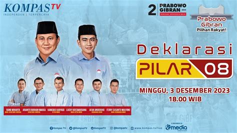 LIVE Deklarasi Pilar 08 Dukung Prabowo Gibran YouTube
