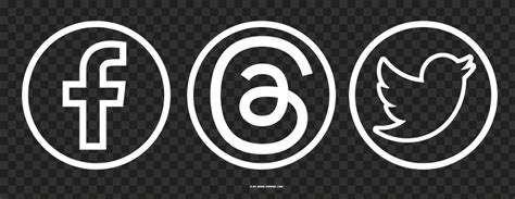 Facebook Threads Twitter Icon Png Cutout PNG Clipart Images TOPpng