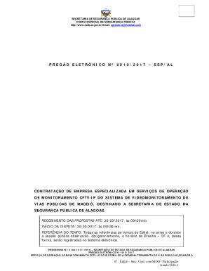 Preenchível Disponível SECRETARIA DE SEGURANA PBLICA DE ALAGOAS Fax