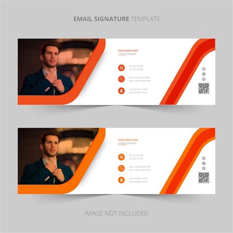 Creador de firmas de correo electrónico Vector Premium
