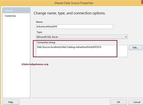 Creating SSRS Shared Data Source