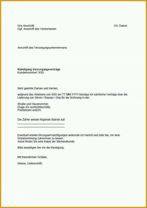 Beste K Ndigung Strom Vorlage Kostenlos Vorlagen Und Muster
