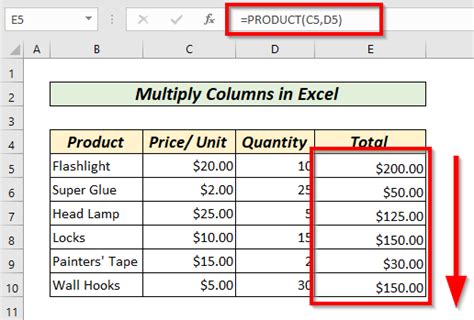 how to multiply columns in excel 9 useful and easy ways exceldemy