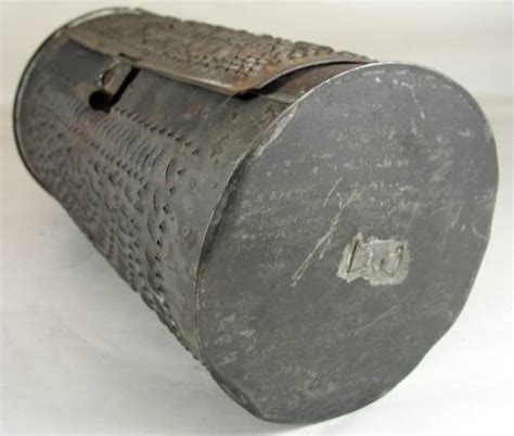 19th Century Punched Tin Candle Lantern Lamp Starburst Decoration