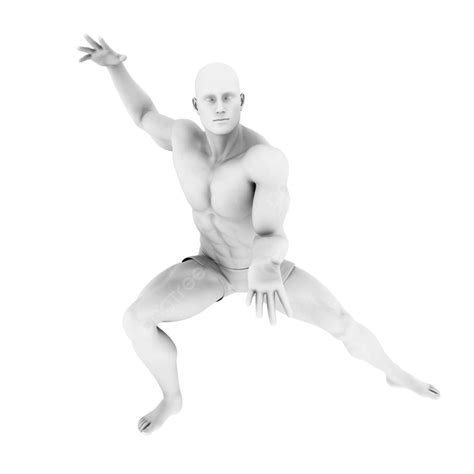Superhero Pose With A Man In 3d Render Illustration Photo Background