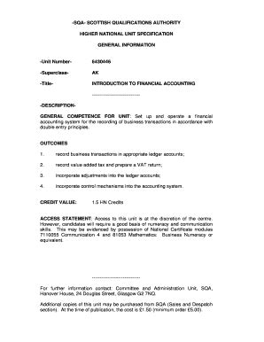 Fillable Online SQA SCOTTISH QUALIFICATIONS AUTHORITY Fax Email Print