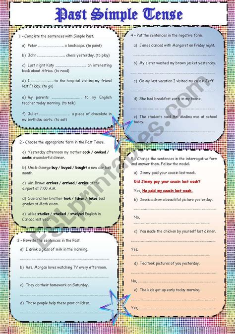 PAST SIMPLE EXERCISE ESL Worksheet By Junior Right
