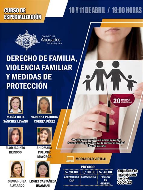 CURSO DE ESPECIALIZACIÓN EN DERECHO DE FAMILIA VIOLENCIA FAMILIAR Y