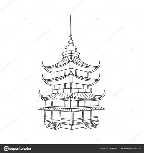 Japanese Pagoda Coloring Pages