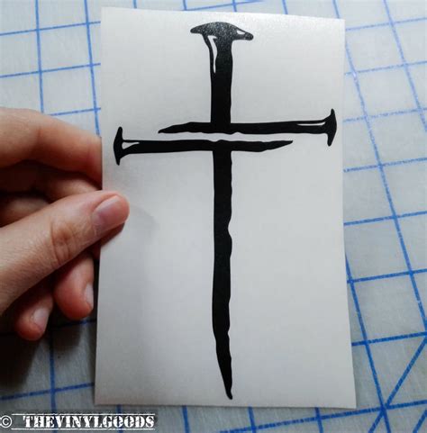 3 Nails 1 Cross Decal Nail Cross Decal Cross Decal Three Etsy