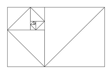 Golden Ratio Template Fibonacci Array Numbers Method Golden Section