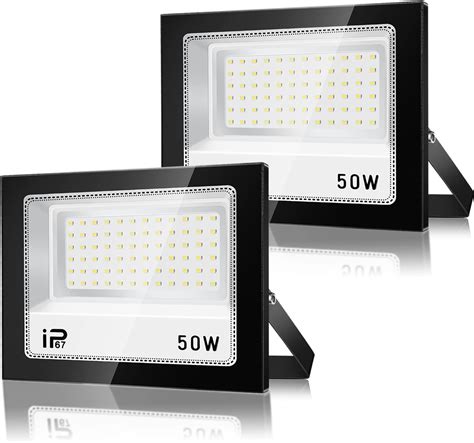 Lepro Projecteur LED Exterieur 50W 2 Pièces 4250LM Spot Led 5000K