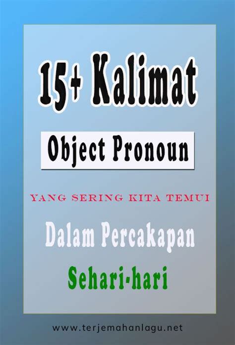 Detail Contoh Soal Object Pronoun Koleksi Nomer 23