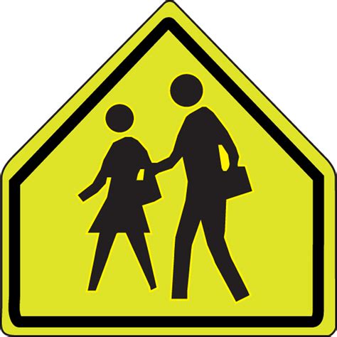 Fluorescent Yellow Green Sign School Zone FRW202
