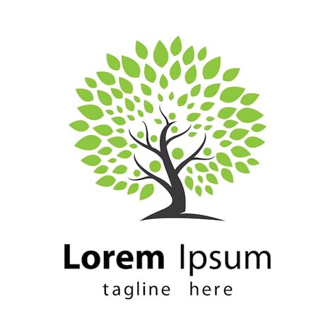 Diseño de imágenes de logotipo de árbol Vector Premium