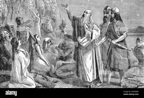 Un Illustrazione Del Tardo XIX Secolo Dei Prigionieri Giudei In