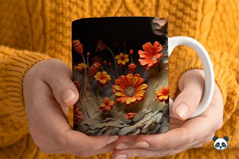 3D Helenium Mug Wrap Sublimation 1 Graphic By Pandastic Creative Fabrica