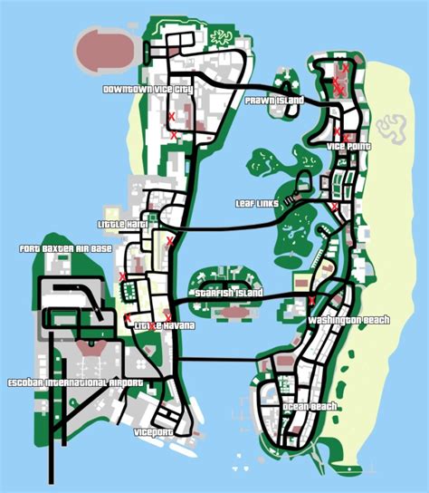 Localización de todas las tiendas para robar en GTA Vice City Grand