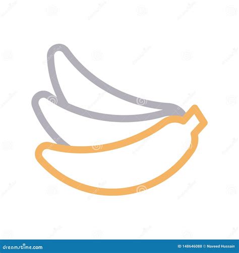 Linha De Cor Fina cone Do Fruto Do Vetor Ilustração Stock Ilustração