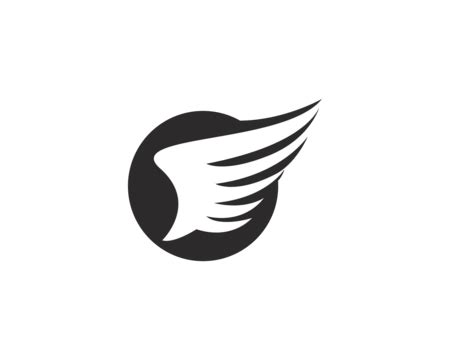 Wing Logo Template Vector Icon Illustration Aerodynamic Business