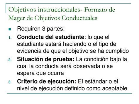 PPT Redacción de Planes y Objetivos Instruccionales para Estudios