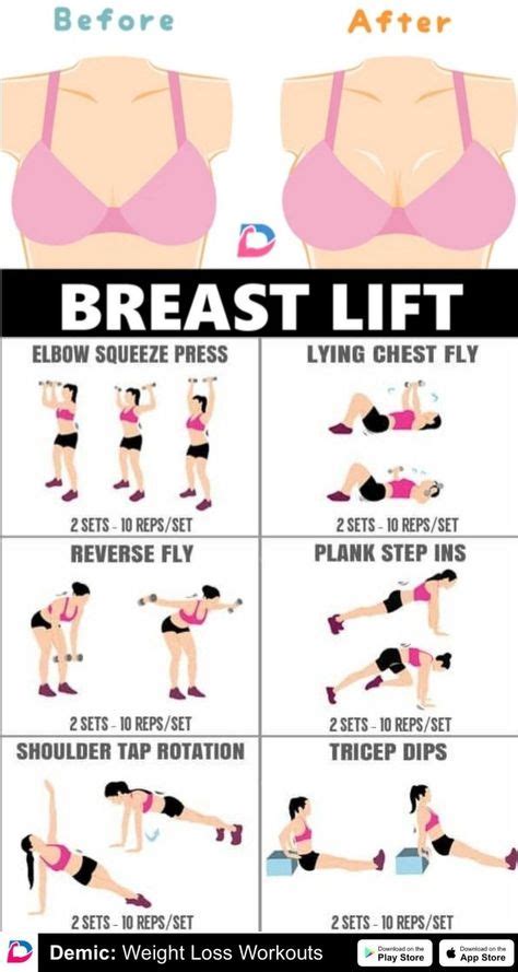 Natural Breast Lift Exercises Before And After