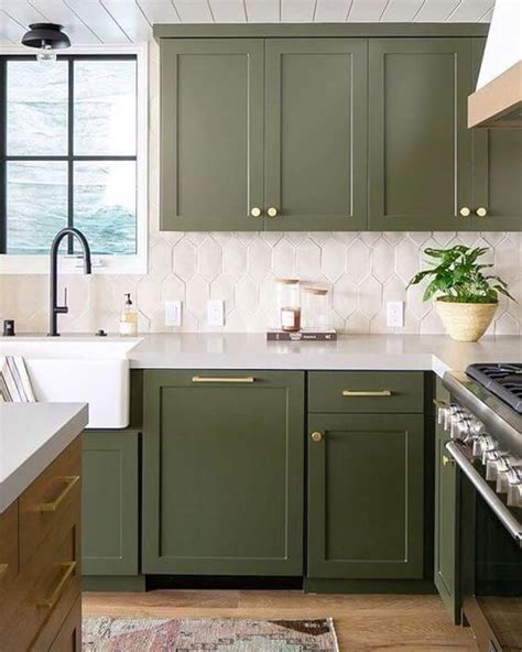 Olive Green Kitchen Cupboards Cabinets Matttroy