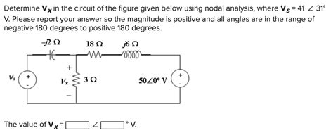 Solved Determine Vx In The Circuit Of The Figure Given Below Chegg