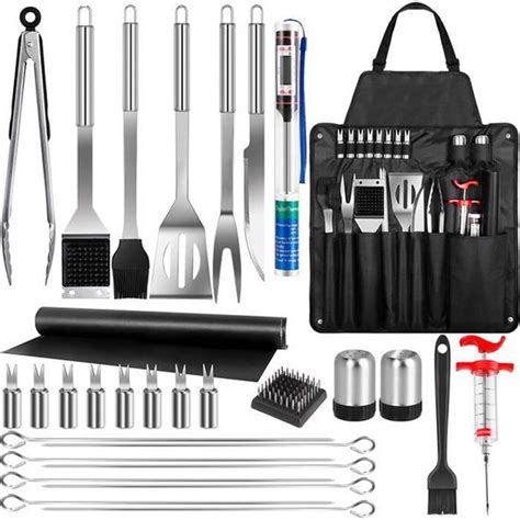 Ustensiles Barbecue Pcs Kit Barbecue Acier Inoxydable Ensemble D