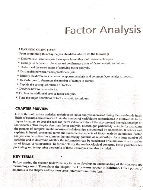 factor analysis pdf