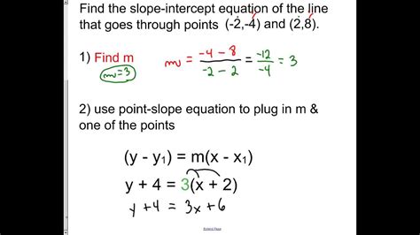 Writing Equation Given Two Points Calculator