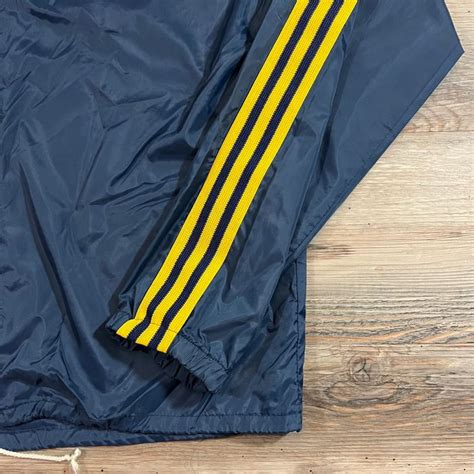 Adidas 80s West Virginia University Nylon Windbreaker Adidas Stripe Grailed