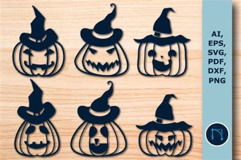 Paper Cut Halloween Pumkin SVG Set Graphic By NGISED Creative Fabrica