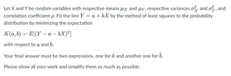answered let x and y be random variables with… bartleby