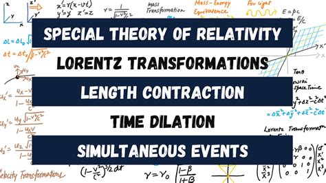 str 1 overview lorentz transformations length contrac time dilation simultaneous events