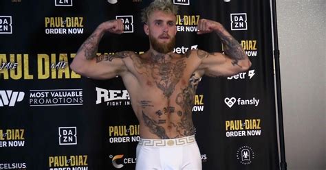 Paul Vs Diaz Weigh In Results Jake Paul Nate Diaz On Weight For