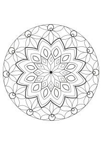 Coloriages de Mandalas difficiles pour adultes Gratuits à imprimer