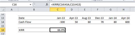 irr calculation in excel formulae and use