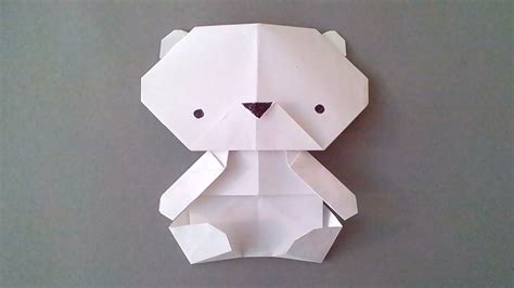 Cómo hacer un OSO de papel Origami PASO A PASO YouTube