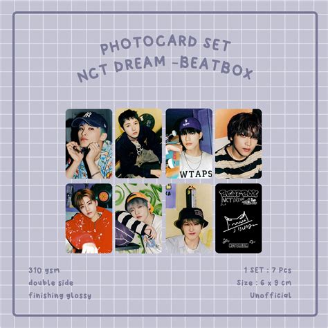 Jual Photocard Nct Dream Beatbox I Unofficial Photocard Set Nct Beat