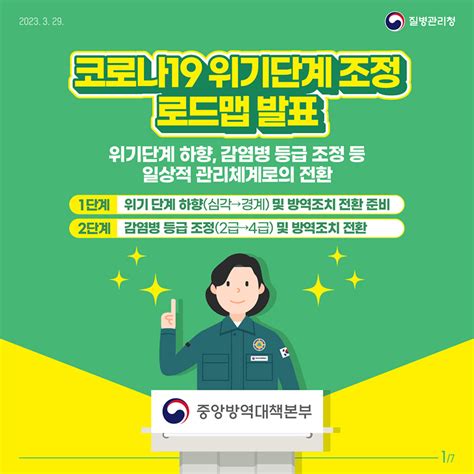 코로나19 위기단계 조정 로드맵 발표 카드뉴스 홍보자료 알림자료 질병관리청