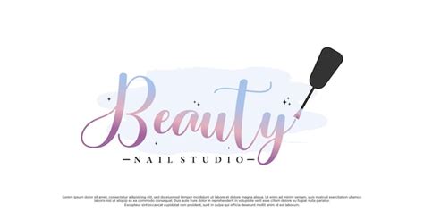 Nail Art Ou Vernis à Ongles Pour La Conception De Logo De Beauté Avec