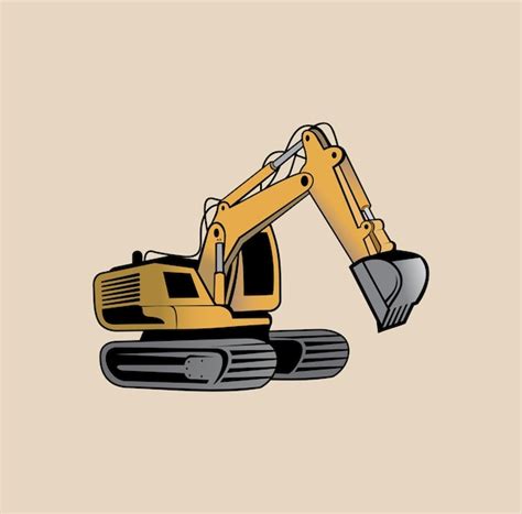 Premium Vector Cartoon Excavator Design Illustration