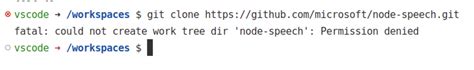 Git Clone Fails With Permission Denied Issue 9125 Microsoft Vscode