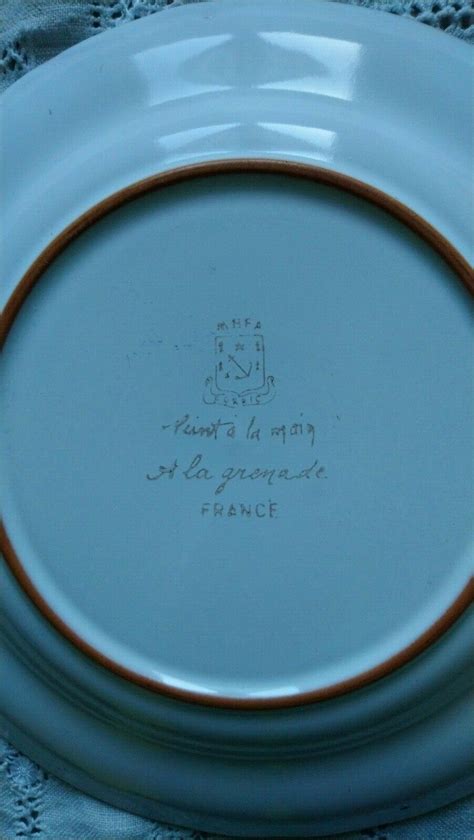 MAGNIFIQUE Assiette EN CERAMIQUE MBFA PORNIC PEINT A LA MAIN NIC EBay