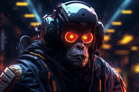 Premium Ai Image Red Face Monkey