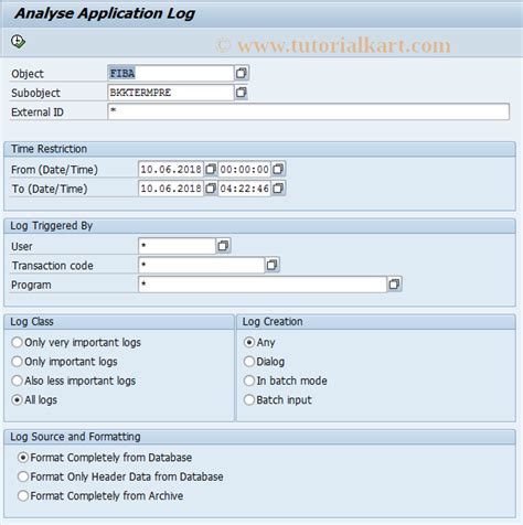 F98TMPRE SAP Tcode Application Log For Pre Notification Transaction Code