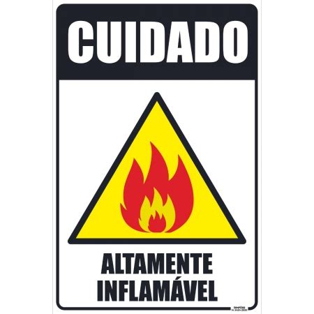 Placa De Sinaliza O Perigo Material Altamente Inflam Vel